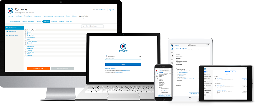 Key Features | Board Portal Meeting Solution | Azeus Convene