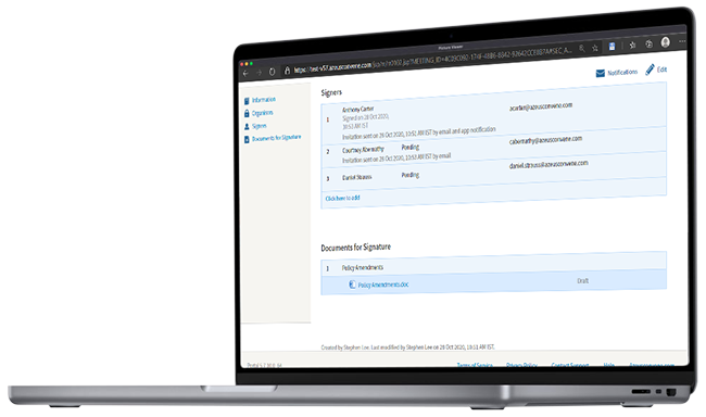 eSignature | Azeus Convene
